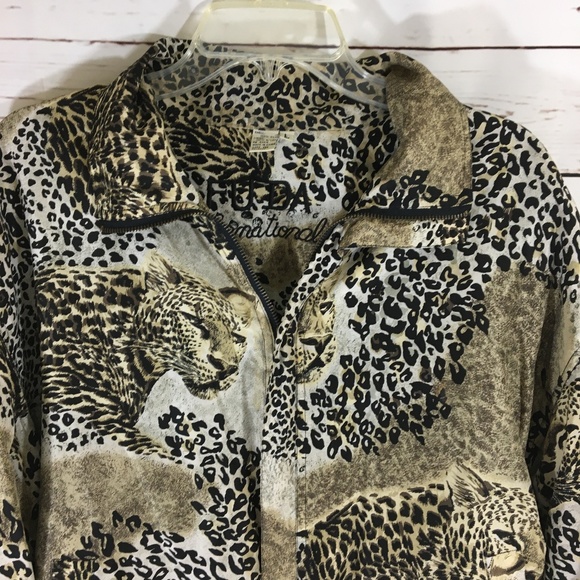 Fuda International | Jackets & Coats | Fuda International 0 Silk Animal ...